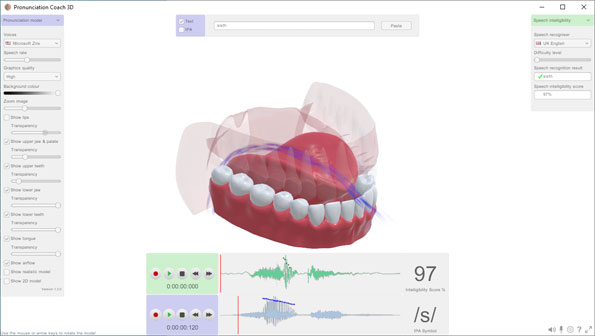 Pronunciation Coach 3D • Windows application